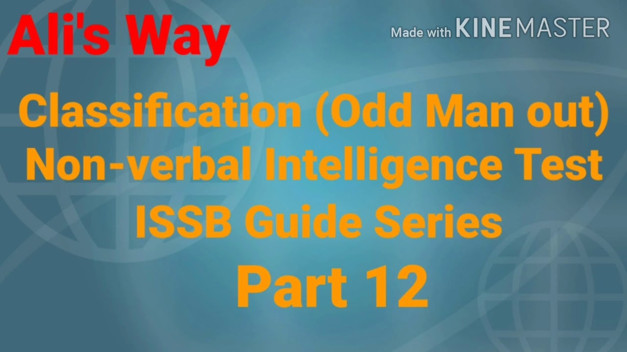 Non Verbal Intelligence Test|Classification test|ISSB Guide Series ...