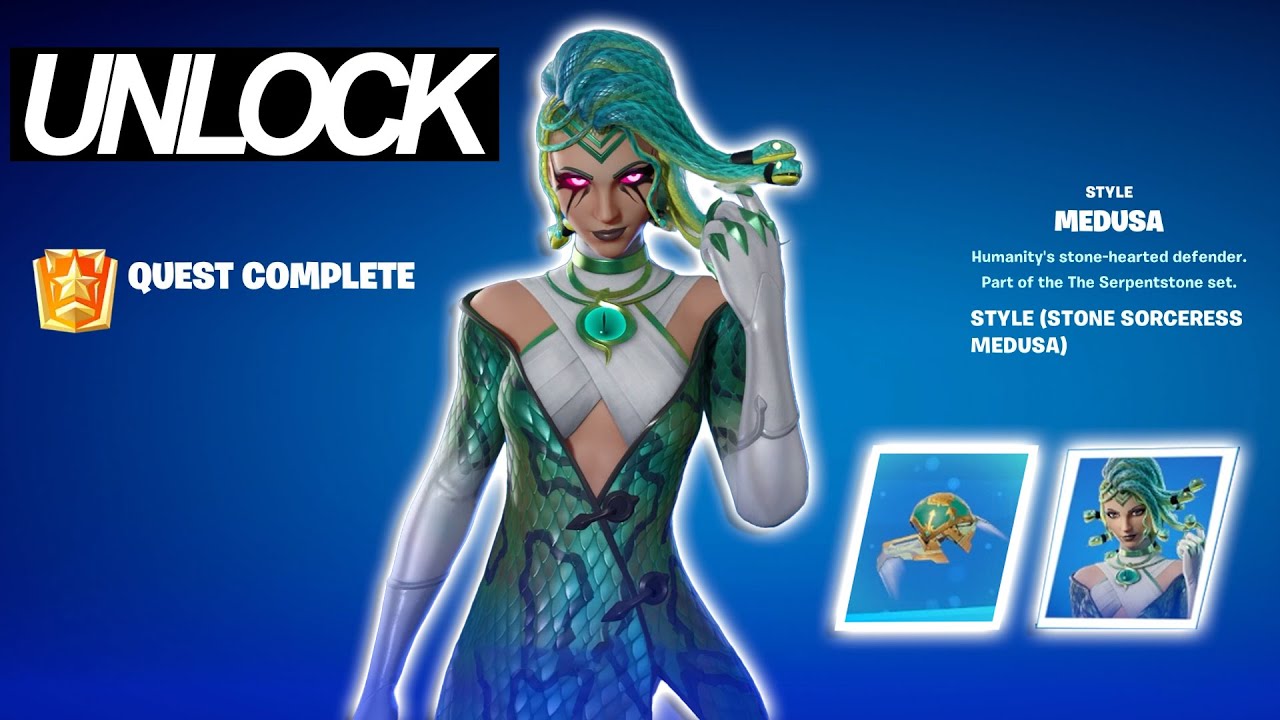 Complete Fortnite Week 8 Quests: Unlock Stone Sorceress Medusa Skin ...