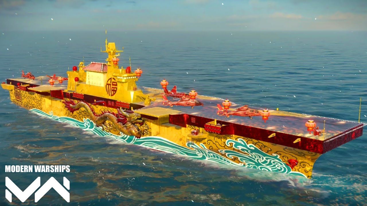 Modern Warships: new CN TYPE 076 Aircraftcarrier. Alpha Test server ...