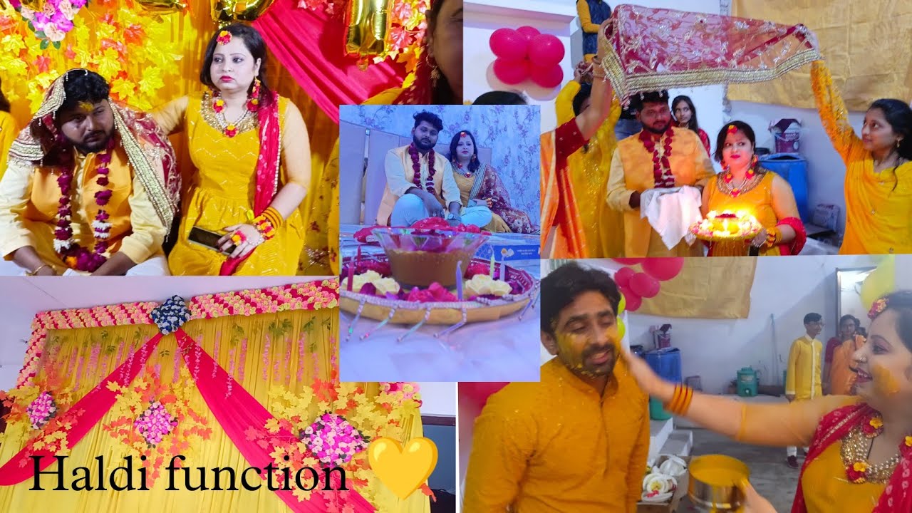 Bhai ka Haldi function 💛 vlog #haldiceremony #haldifunction #haldi #shadi #function #dance # ...