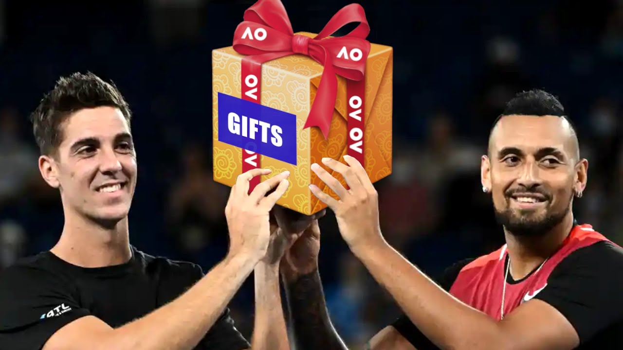 Australian Open Players Gifts 2022 - YouTube