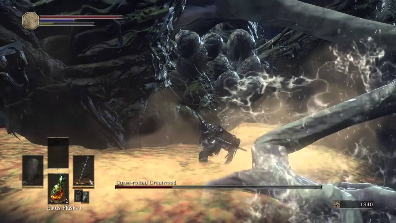 How To Kill The Giant Tree Boss Easily. Curse-Rotted Greatwood Boss ...