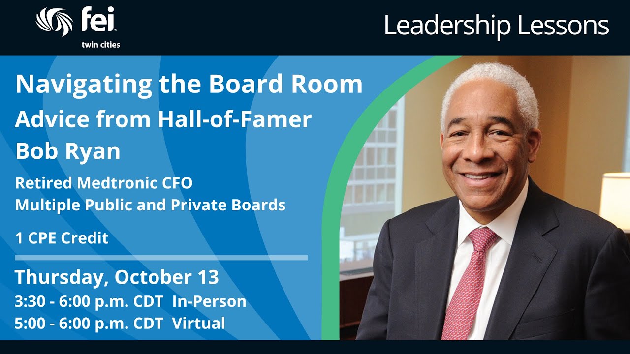 Navigating the Board Room with Bob Ryan - YouTube