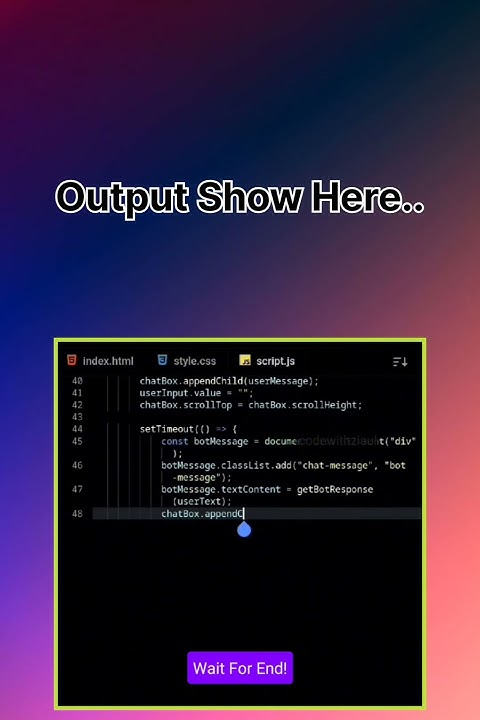 How To Make A Chat Bot By Using Html Css And Javascript Html Css