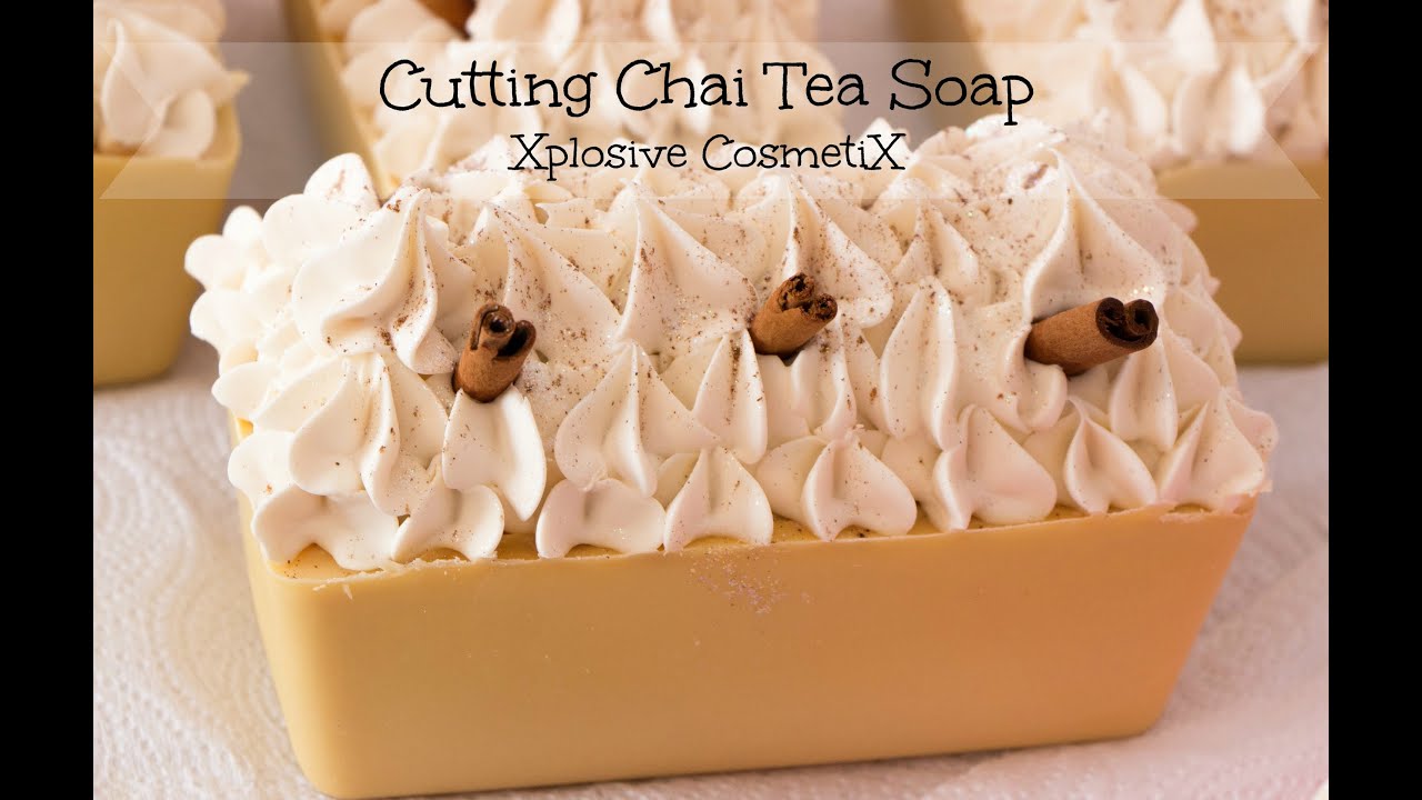 Cutting Chai Tea Cold Process Soap - YouTube
