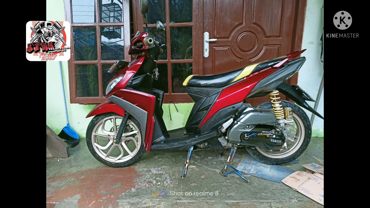 repaint body Mio M3 || red candy tone - YouTube