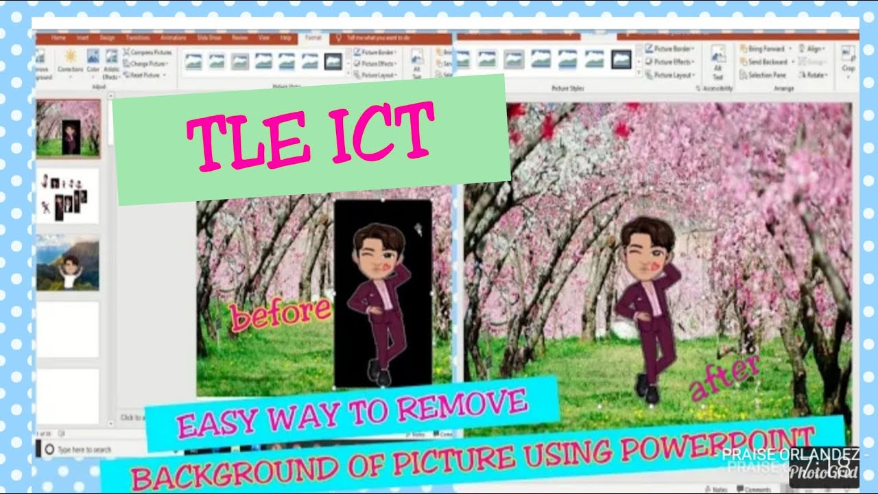 TLE ICT : PINAKAMADALING PARAAN SA PAGTANGGAL NG BACKGROUND SA PICTURE ...