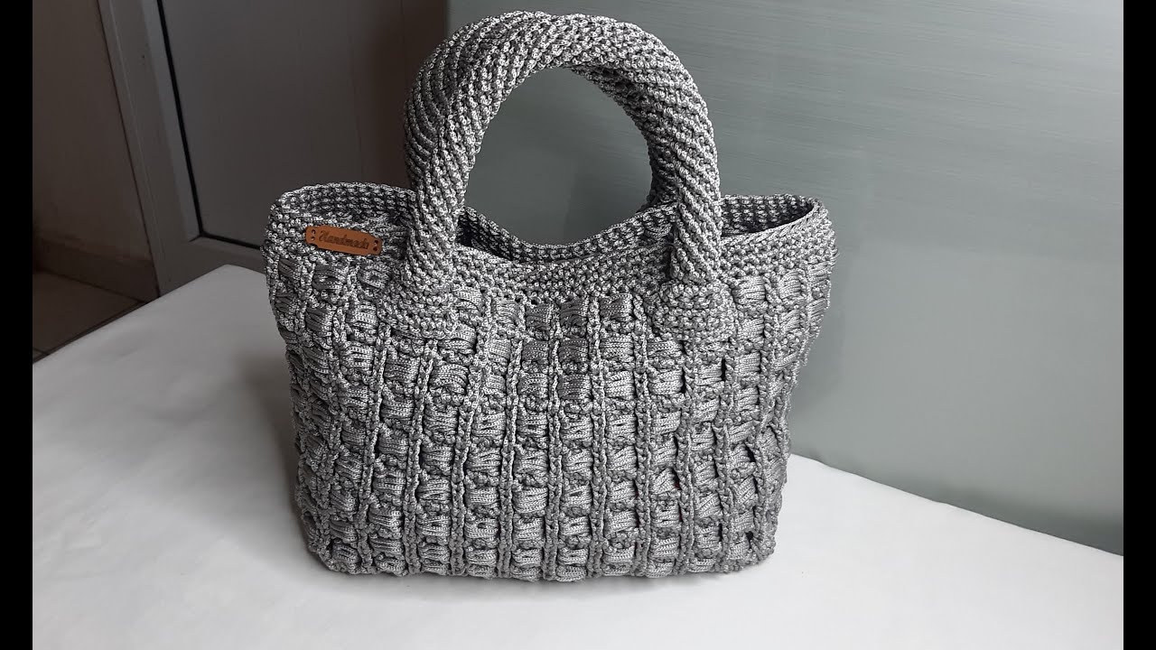 How to crochet handbag with a distinctive pattern. Easy for Beginners ...