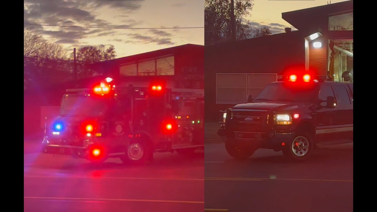 Tulsa Fire Department - Engine 18 & Car 643 (Reserve) Responding - YouTube