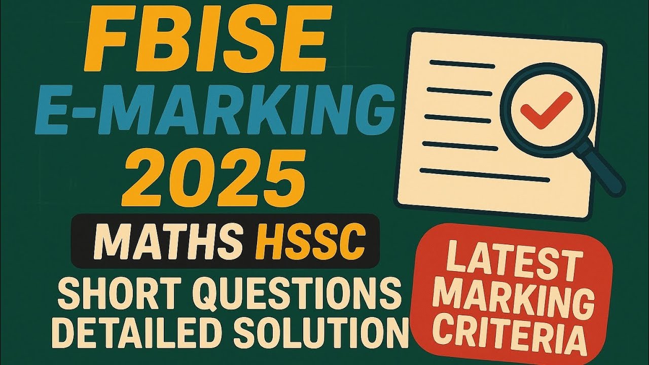 Fbise e marking 2025 | Maths HSSC-II | Maths class 12 e paper checking ...