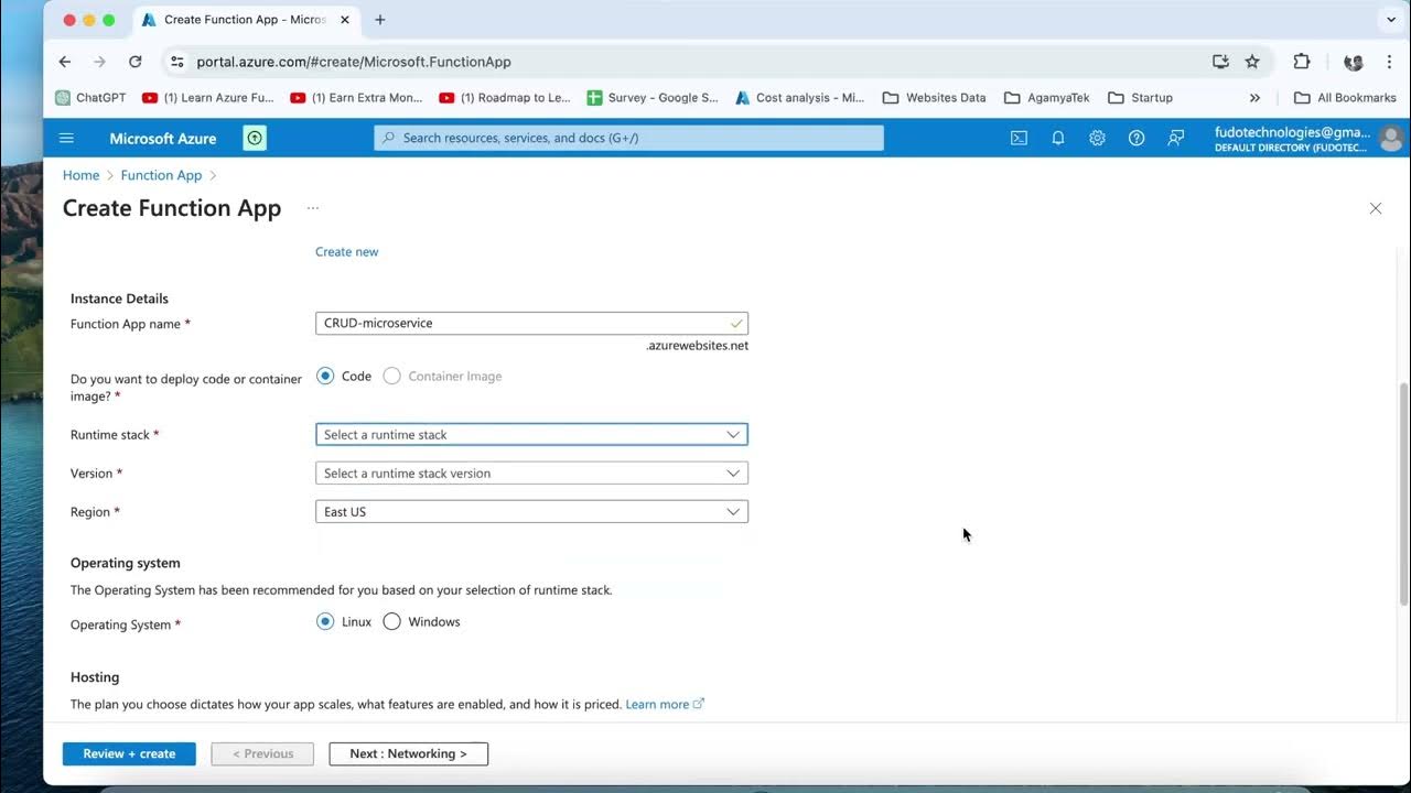 Create Azure Function - App resources in Azure Portal - YouTube