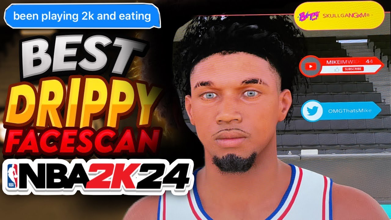NBA 2K24 DRIPPY FACE SCAN - *NEW* COMP FACE CREATION + BEST DRIPPY FACE ...
