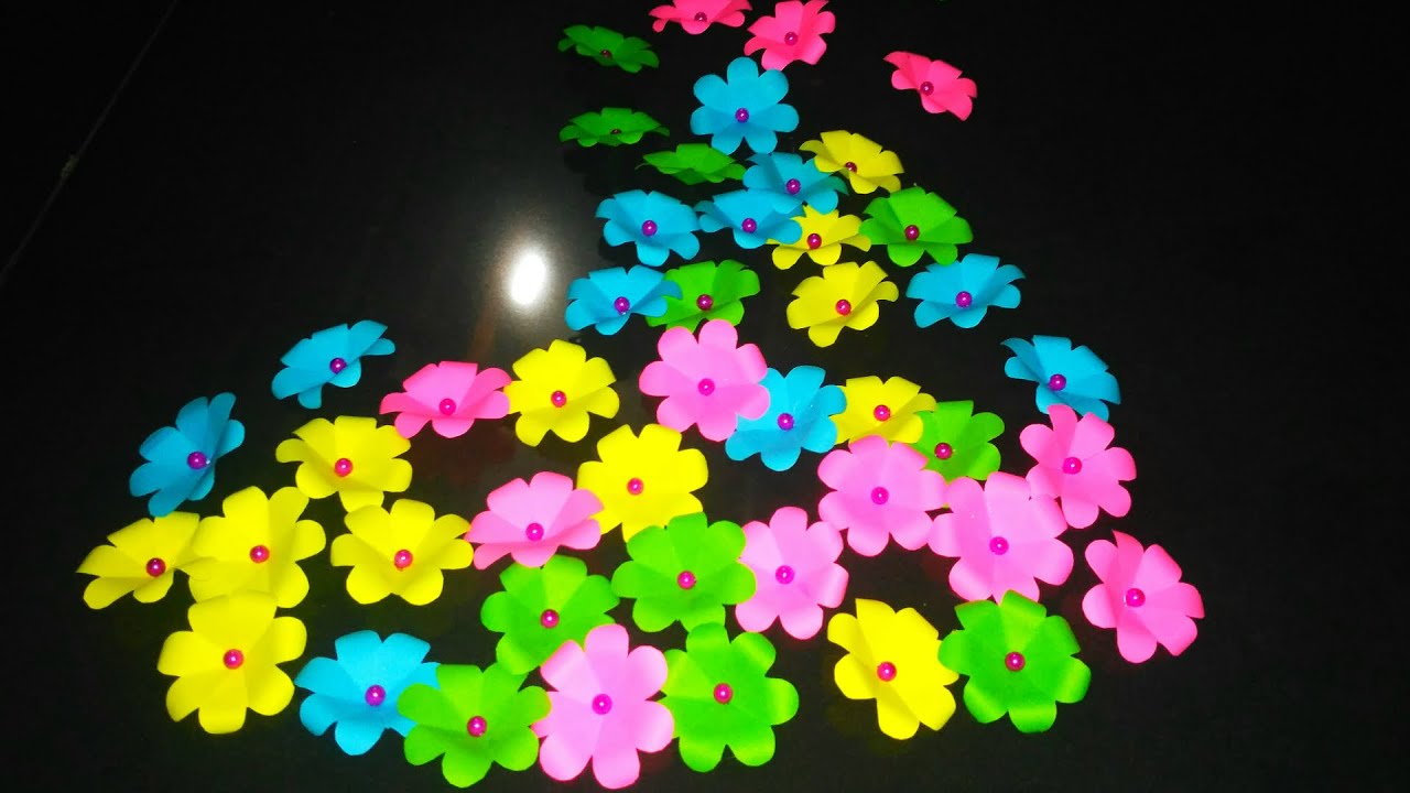 BUNGA DARI KERTAS ORIGAMI / HOW TO MAKE FLOWERS FROM ORIGAMI PAPER ...