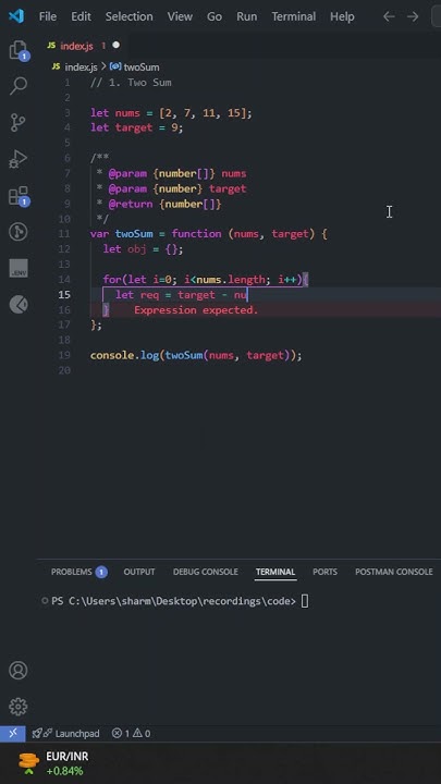 Solving Leetcode #1 Two Sum | #NeetCode #DSA 🚀 - YouTube