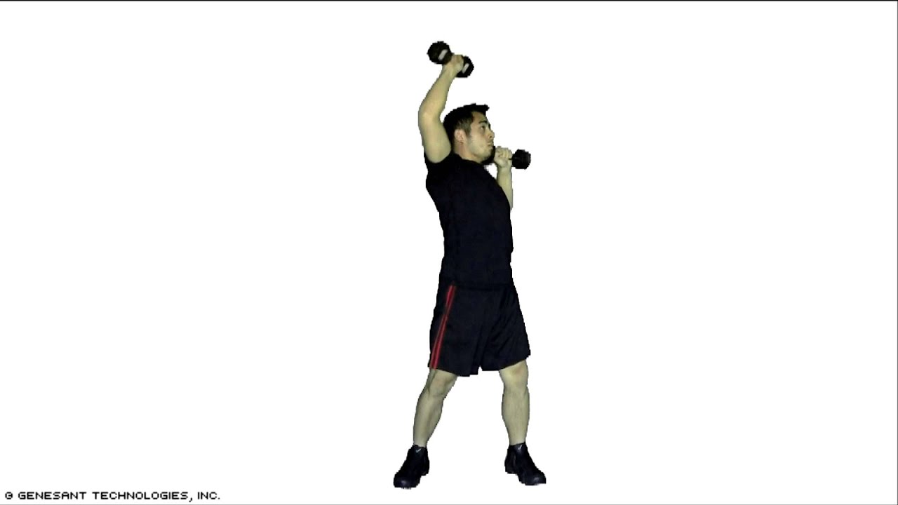Twisting Dumbbell Shoulder Press Exercise - YouTube