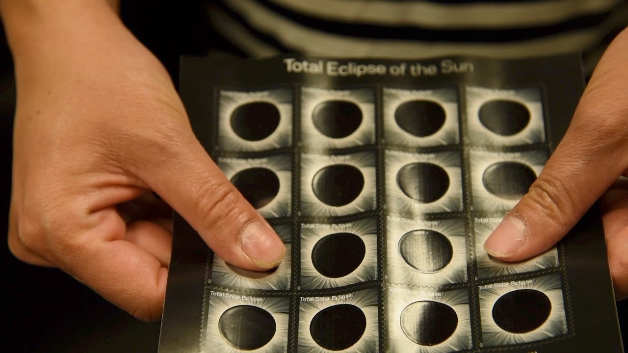 Solar eclipse memorialized with heat-activated stamp, ink made in ...