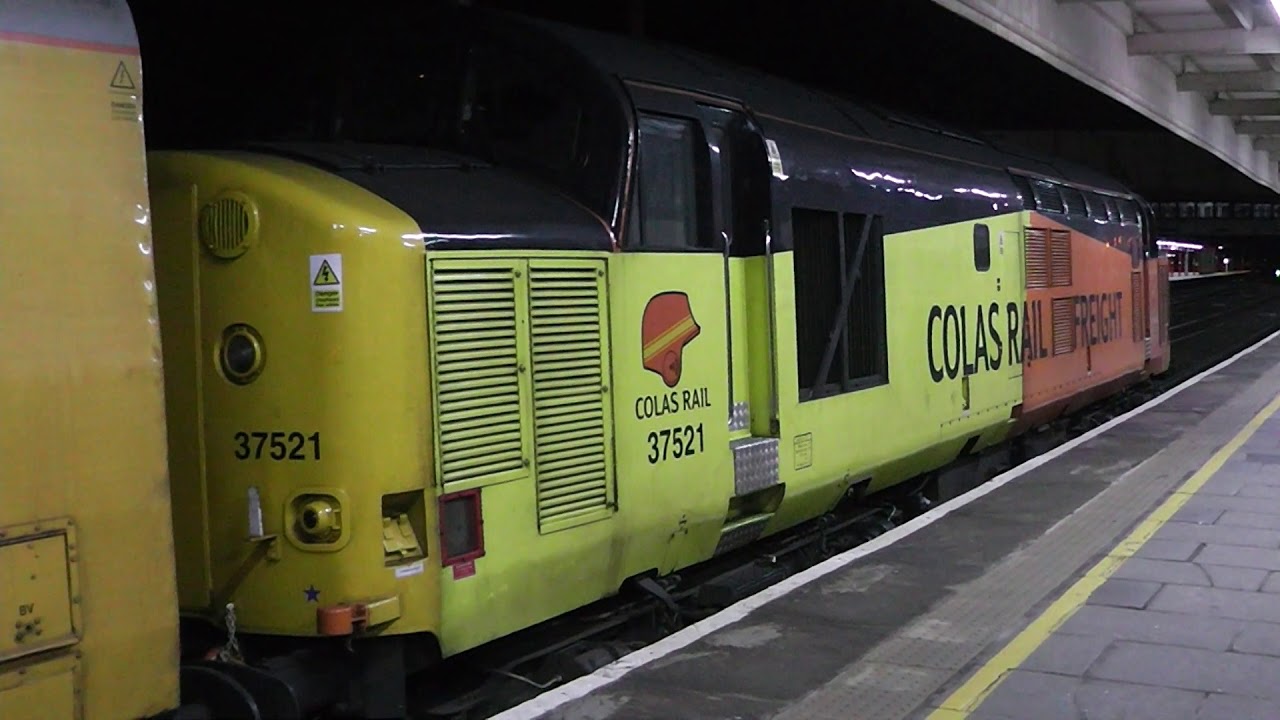 Colas Rail 37521 at Lancaster 26th March 2019 - YouTube