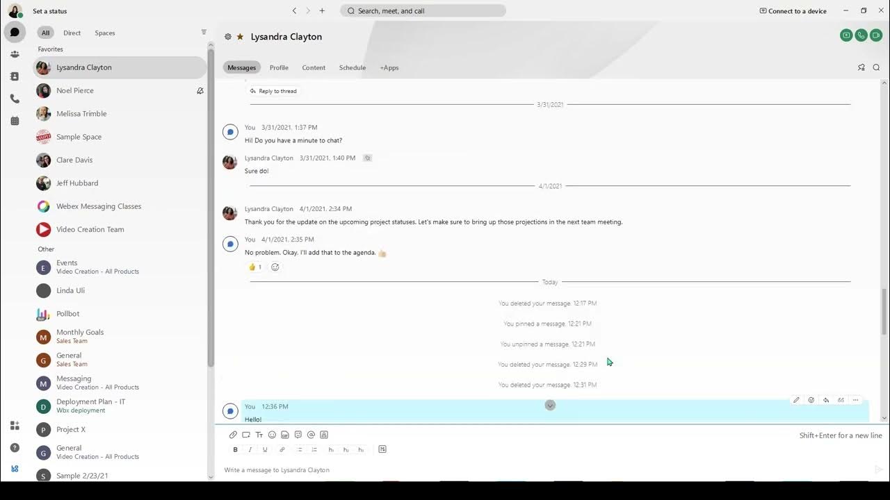 SaskTel IBC with Webex - How to Use Messaging - YouTube
