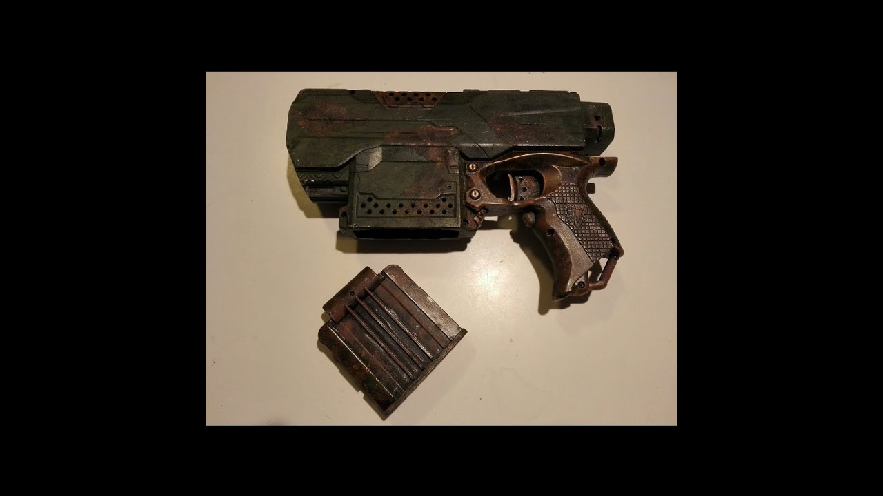 nerf stryfe - rust effect - painting tutorial ... - YouTube
