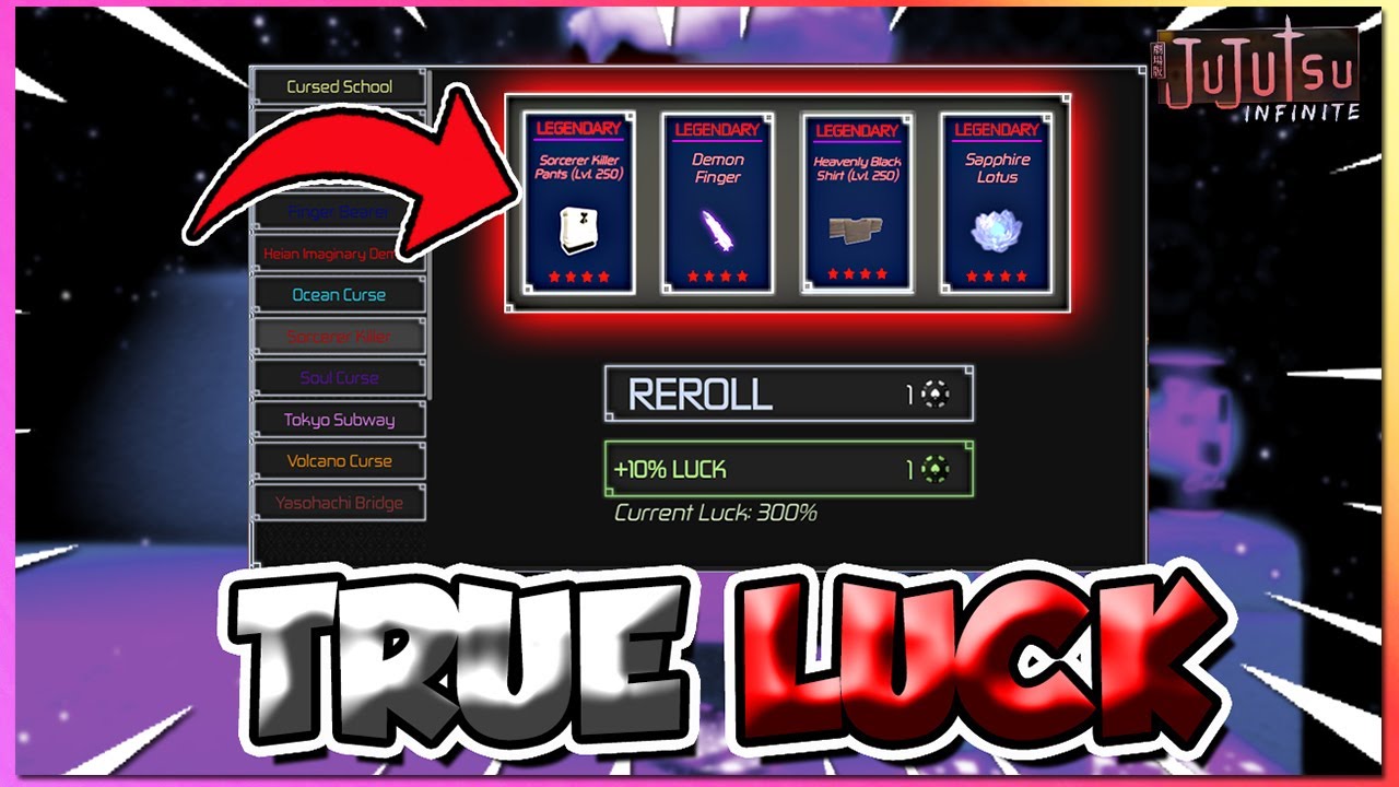 Jujutsu Infinite Casino Luck Glitch 100% Legendary Drop + True Luck Full Guide! (CODES) - YouTube