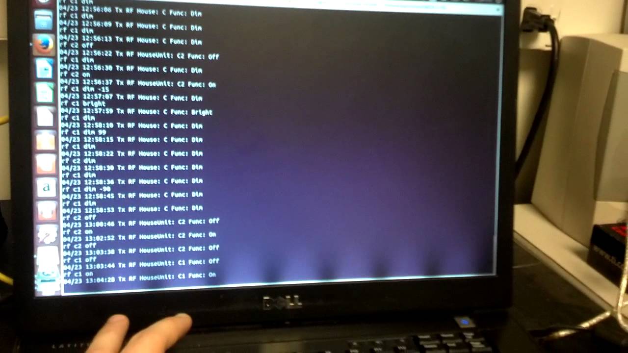 Raspberry pi and x10 control test - YouTube
