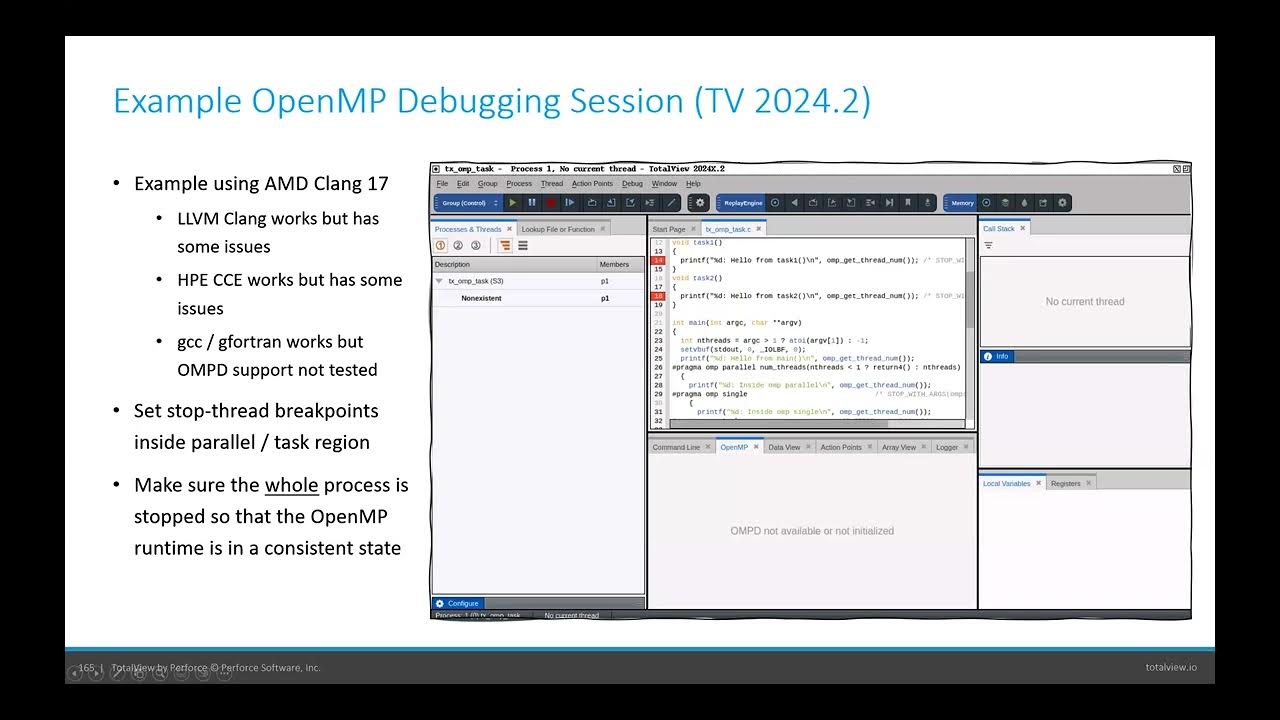 Debugging Challenging Memory and GPU Problems with TotalView - May 13, 2024 - YouTube