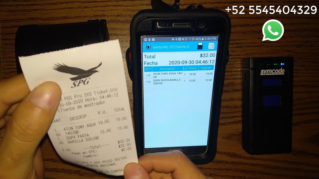 Android POS Pro con ESCÁNER e IMPRESORA Bluetooth| Symcode MJ2877 ...