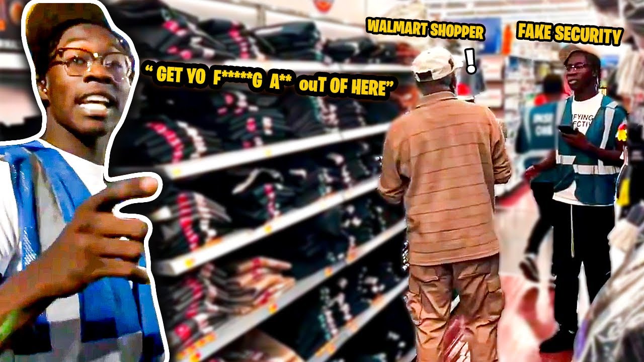 PRETENDING TO BE A WALMART SECURITY GUARD PRANK! - YouTube