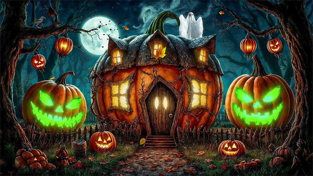 Midnight in the Halloween Haunted House🌙 Best Halloween Ambience Music ...