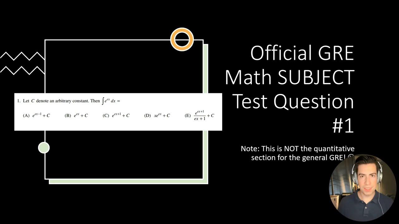 Official GRE Math SUBJECT Practice Test Question #1 (Full Explanation ...
