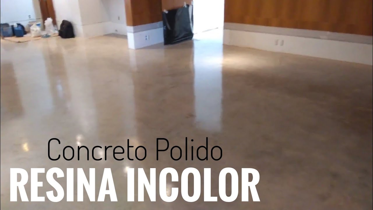 APLICAÇÃO DE RESINA EM PISO DE CONCRETO - YouTube