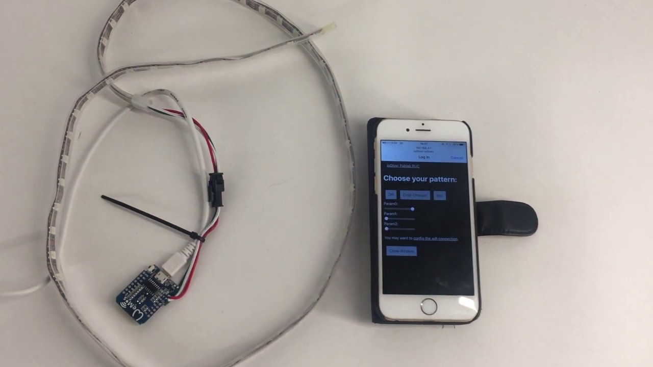 Webinterface enabled neopixel string - YouTube