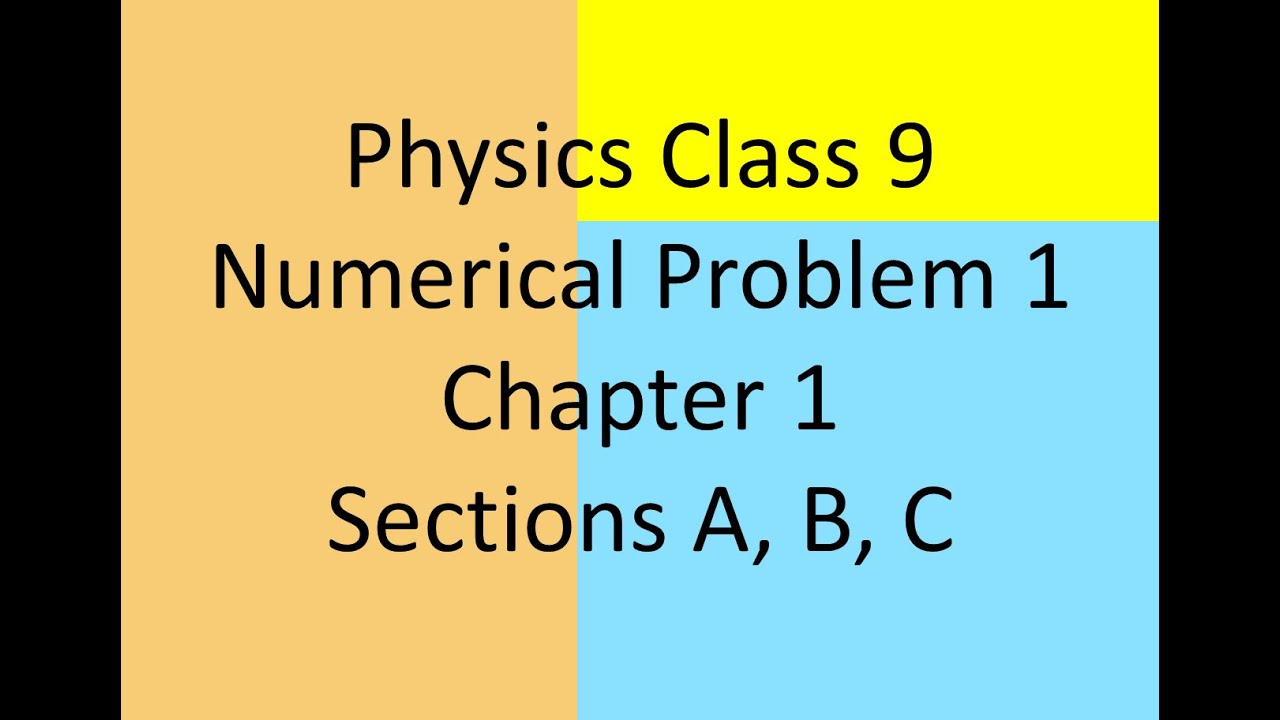 Physics Class 9, Chapter 1, Numerical Problem 1. #physicsnumericals ...