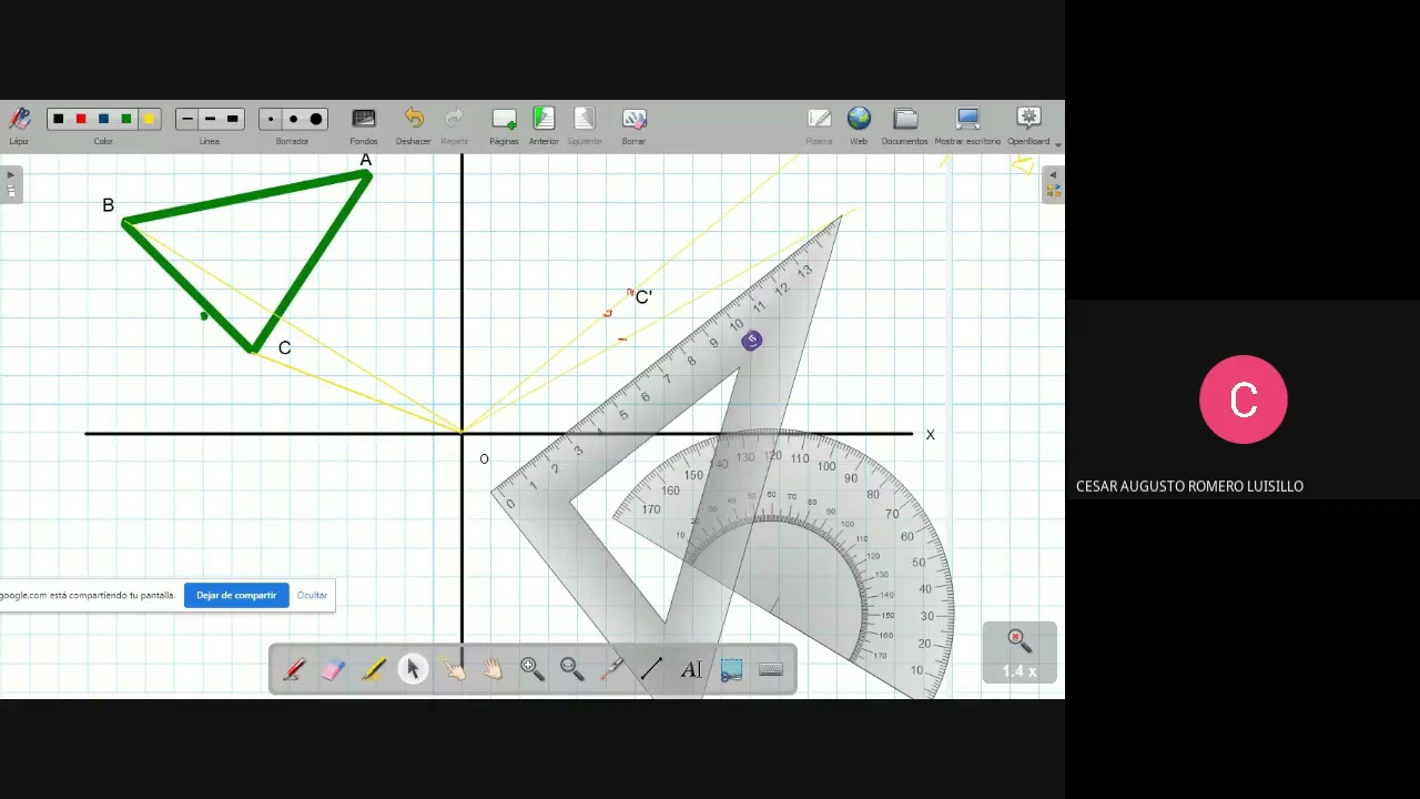 Cómo se hace la rotación de figuras en el plano cartesiano - YouTube