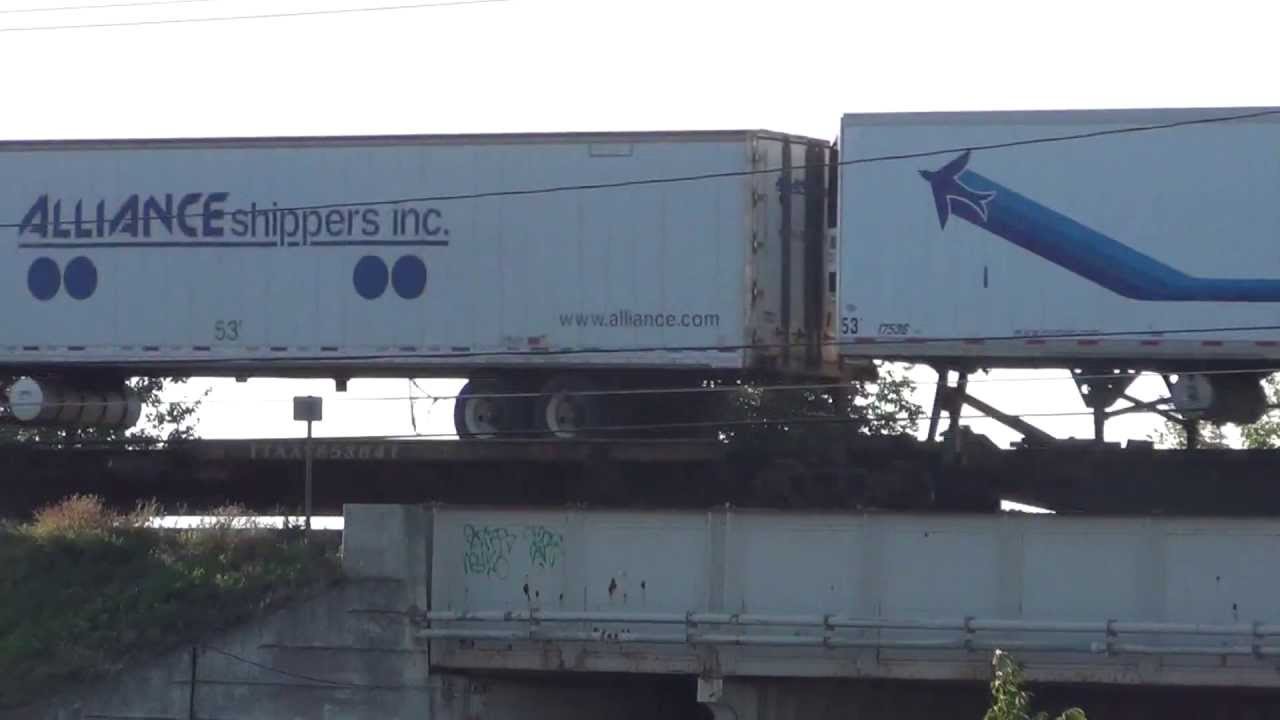 Fast CSX Van Train Eastbound - YouTube