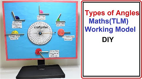 types of angles maths working models | craftpiller - YouTube