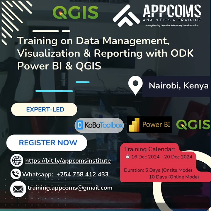 Training on Data Management, Visualization & Reporting with ODK Power BI & QGIS Appcoms ...