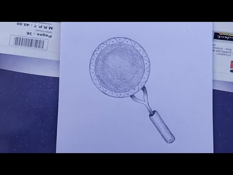 Roti maker tava drawing || step by step for beginners - YouTube
