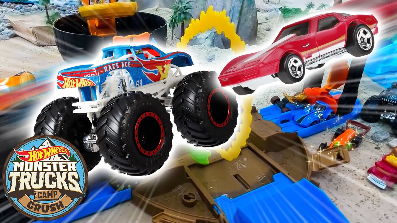 Hot Wheels Cars Take on Hot Wheels Monster Trucks! 🤯 - Monster Truck ...