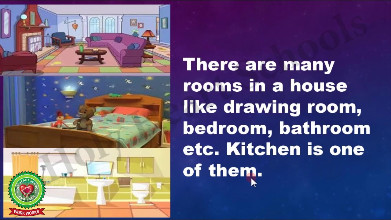 Essay Kitchen Class 1 English Holy Heart Schools - YouTube