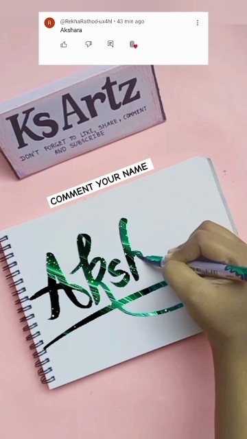 Akshara name calligraphy #song #youtubeshorts #shorts #shortsvideo # ...