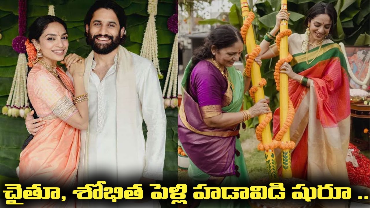 పెళ్లి హడావిడి షురూ .. హల్దీ వేడుకల్లో చైతూ, శోభిత .... Naga Chaitanya ...