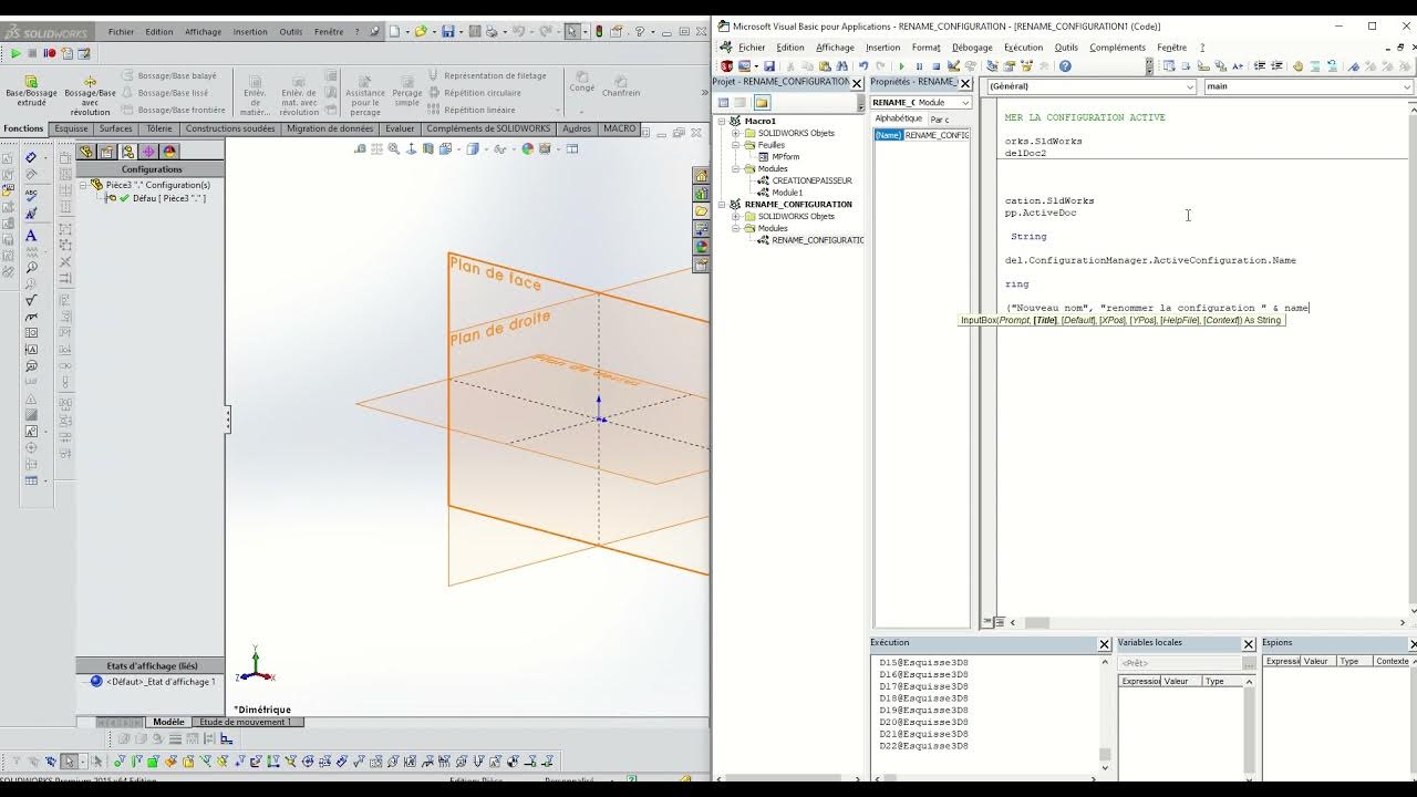 api # macro vba rename configuration solidworks - YouTube
