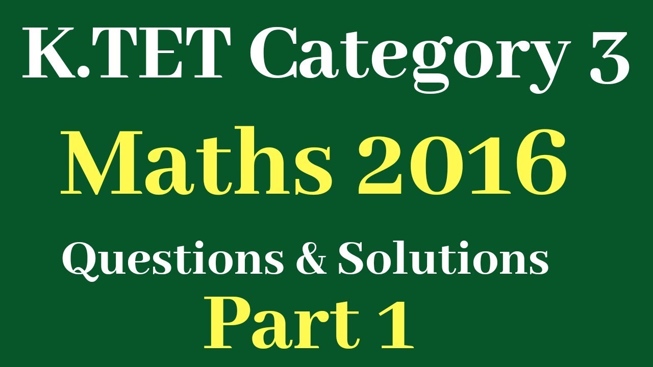 KTET previous year question papers and answer key||KTET category 3 ...