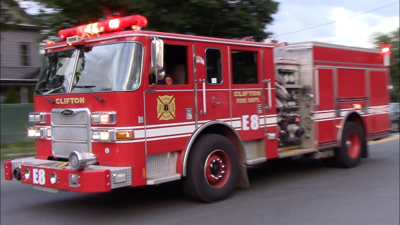 Clifton Fire Department Spare Engine 8 And Engine 5 Responding 7-11-18 ...