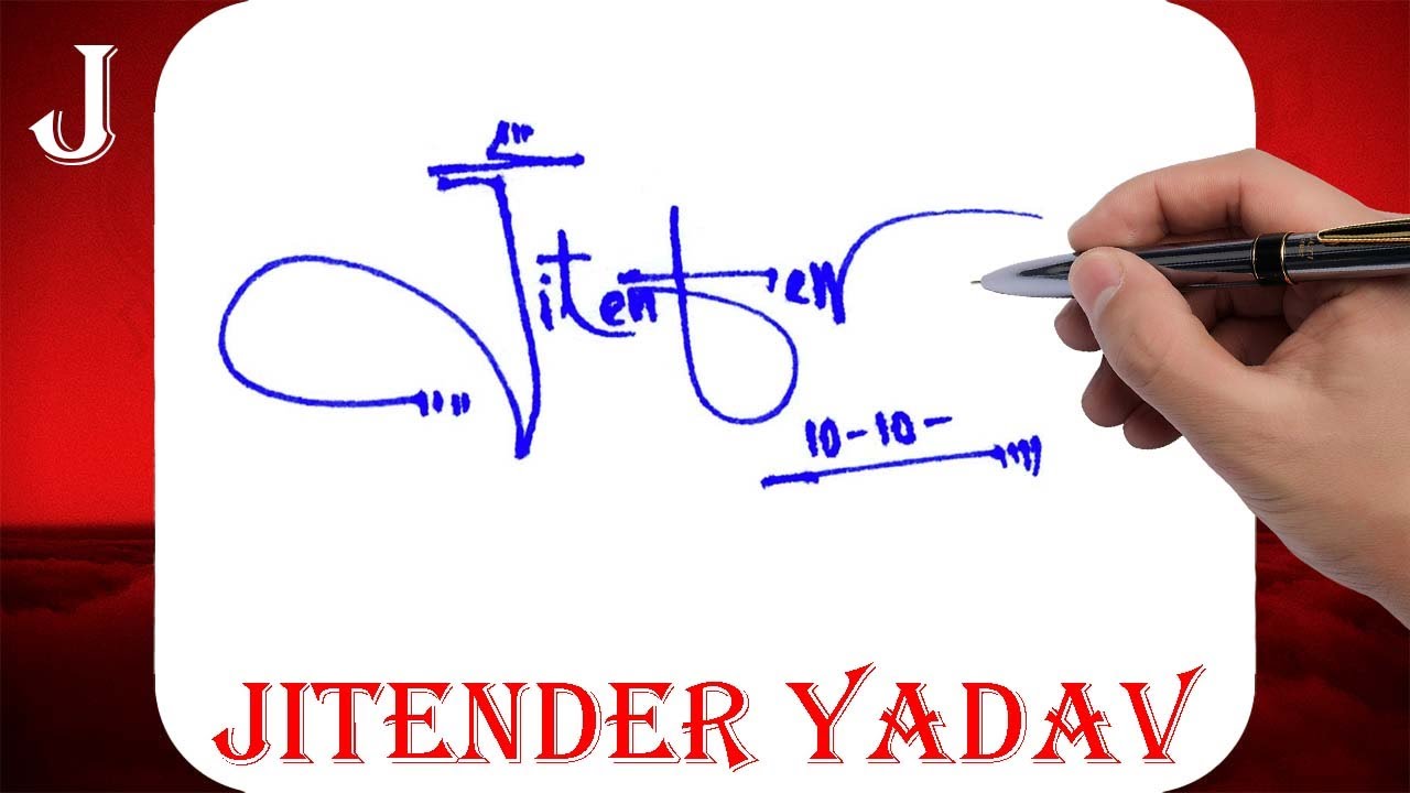 Jitender Yadav Name Signature Style - J Signature Style - Signature ...