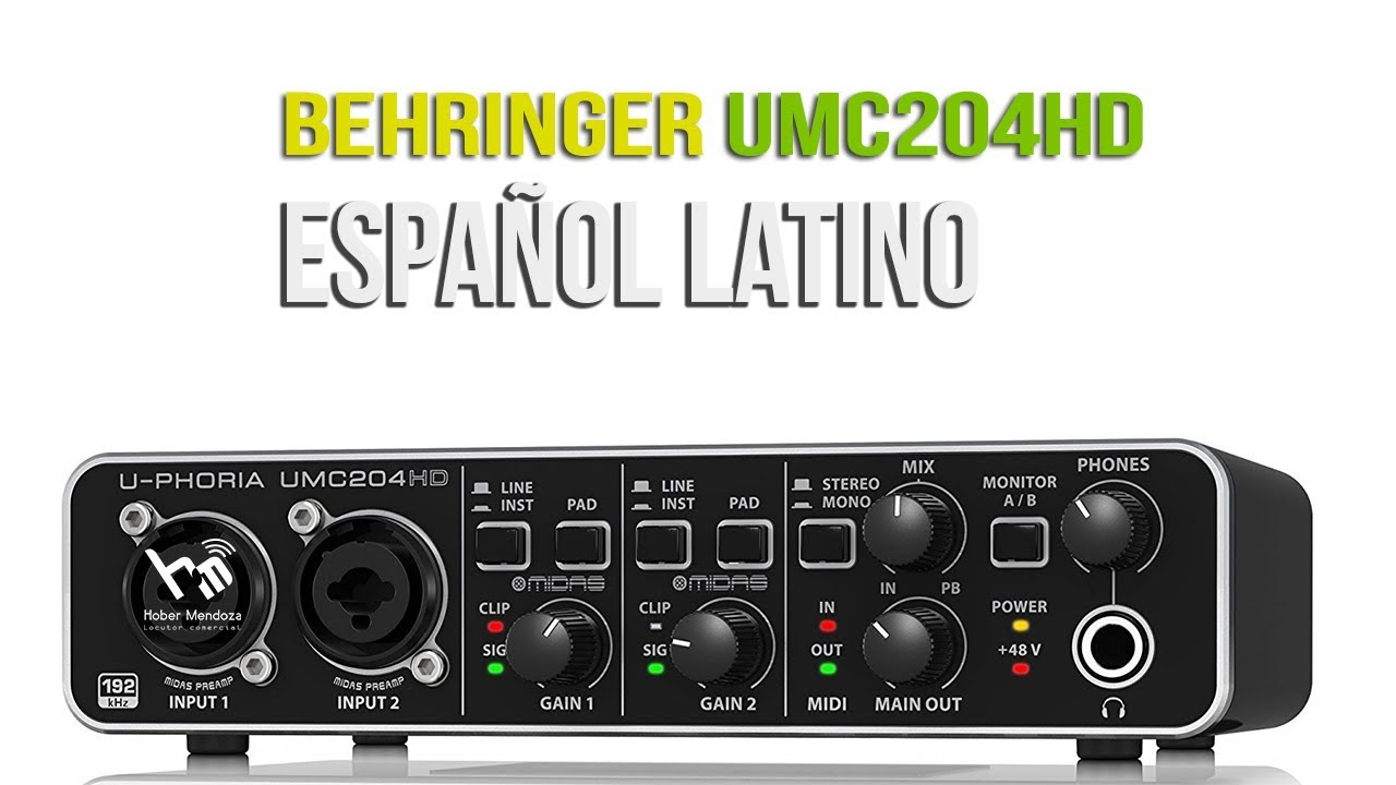 Revisado inicial Interface BEHRINGER UMC204HD - YouTube