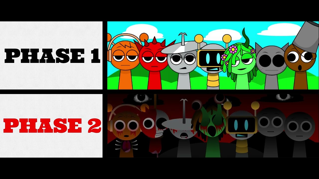 SPRUNKI - PHASE 1 AND PHASE 2 ALL CHARACTER - YouTube