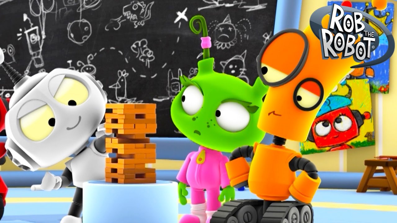 Robot Jenga Showdown | Rob the Robot & Friends - Funny Kids TV - YouTube