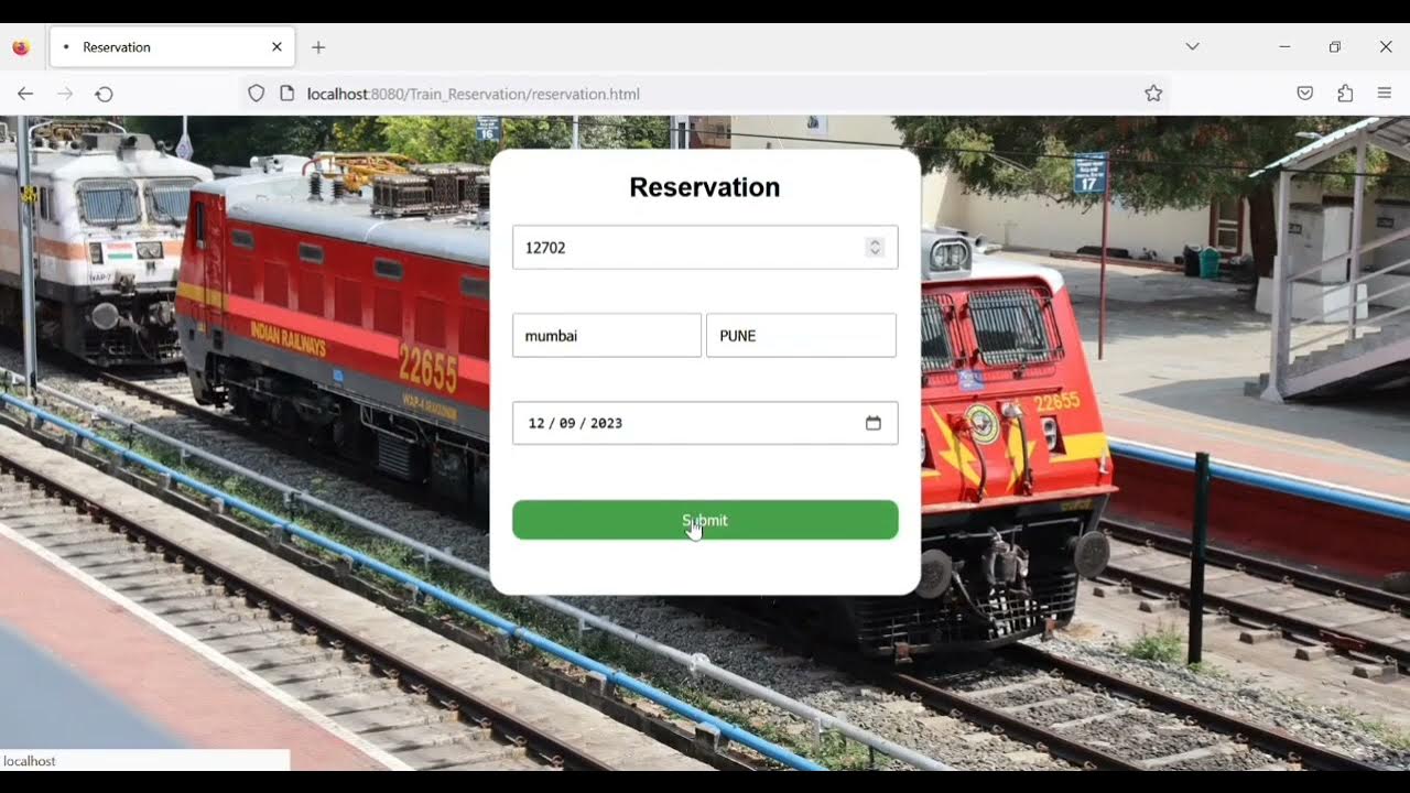 Online Train Reservation system Using Java || JSP Servlet || JDBC || SQL mySQL || HTML CSS JS ...